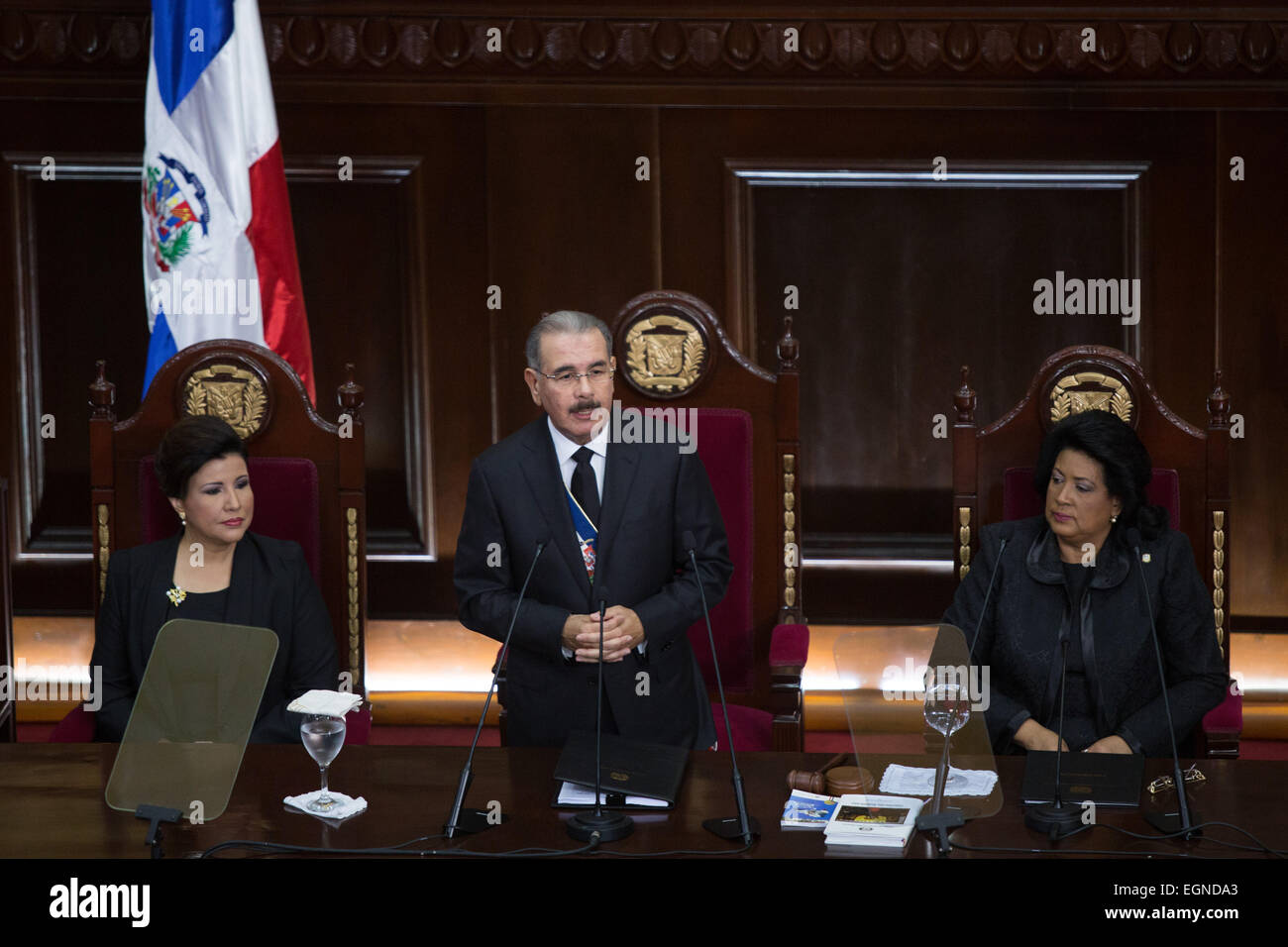 Santo Domingo, Dominican Republic. 27th Feb, 2015. Dominican President ...