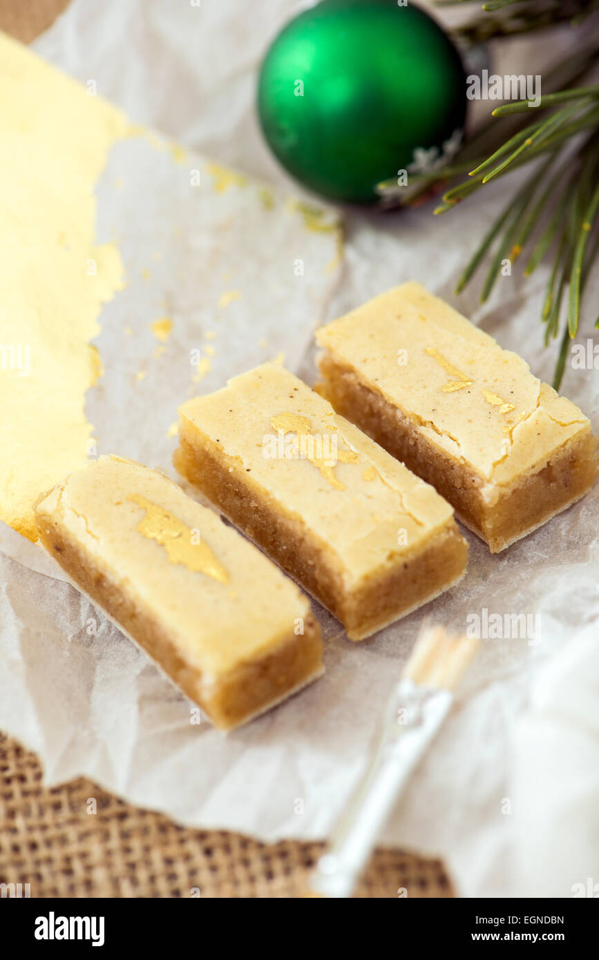 Decorated walnut cookies on paper Stock Photo - Alamy