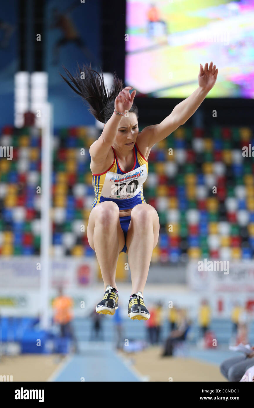 ISTANBUL, TURKEY - FEBRUARY 21, 2015: Rumanian athlete Marincu ...