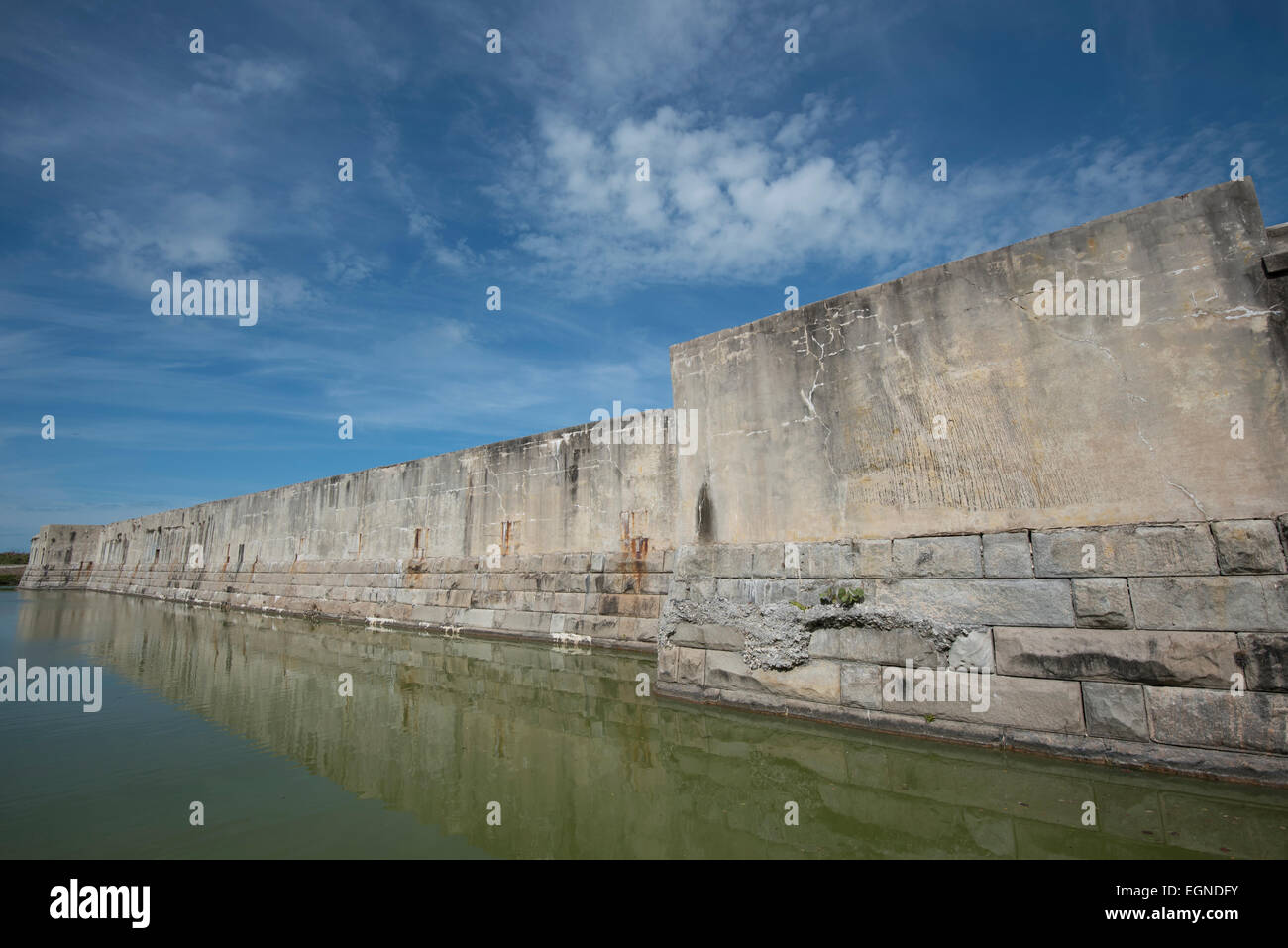 Fort Zachary Taylor is a formidable fortress encircled by a moat Stock ...