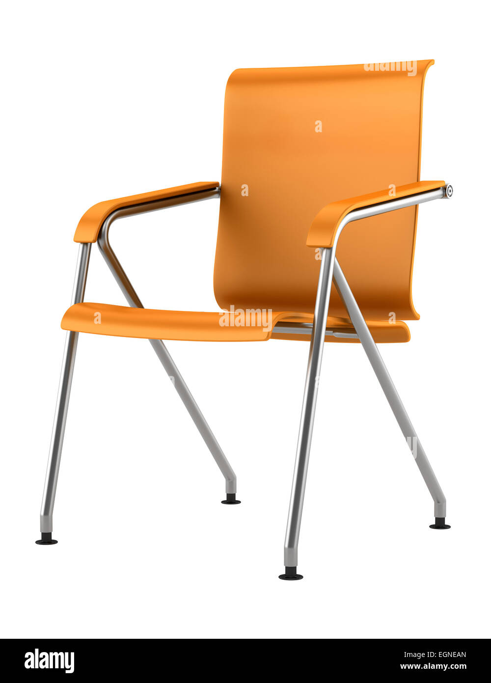 modern orange chair isolated on white background Stock Photo - Alamy