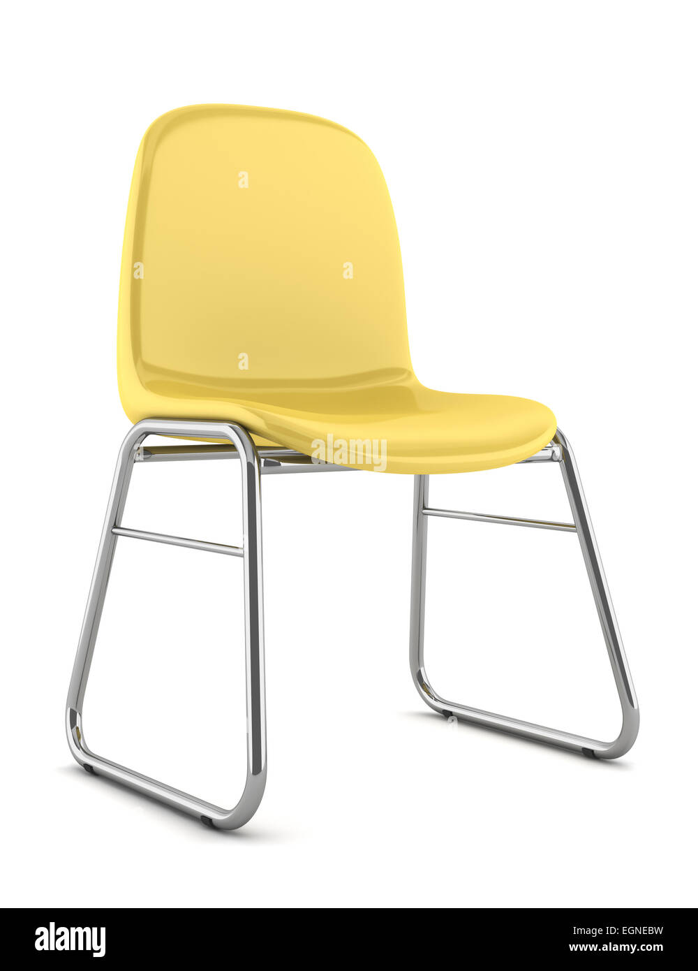 modern yellow chair isolated on white background Stock Photo - Alamy