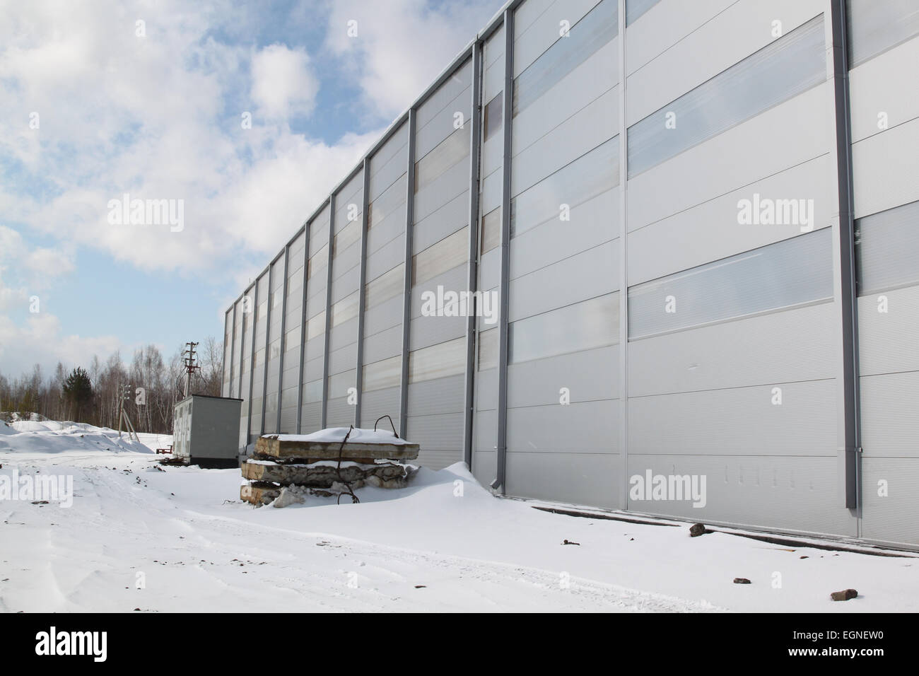 view of the modern industrial building in perspective Stock Photo - Alamy