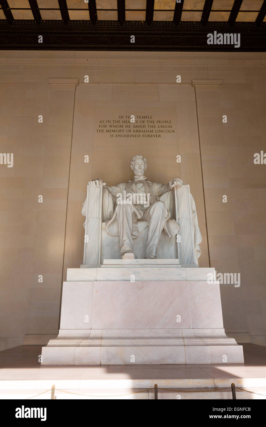 Abraham Lincoln Memorial building Washington DC US USA Stock Photo - Alamy