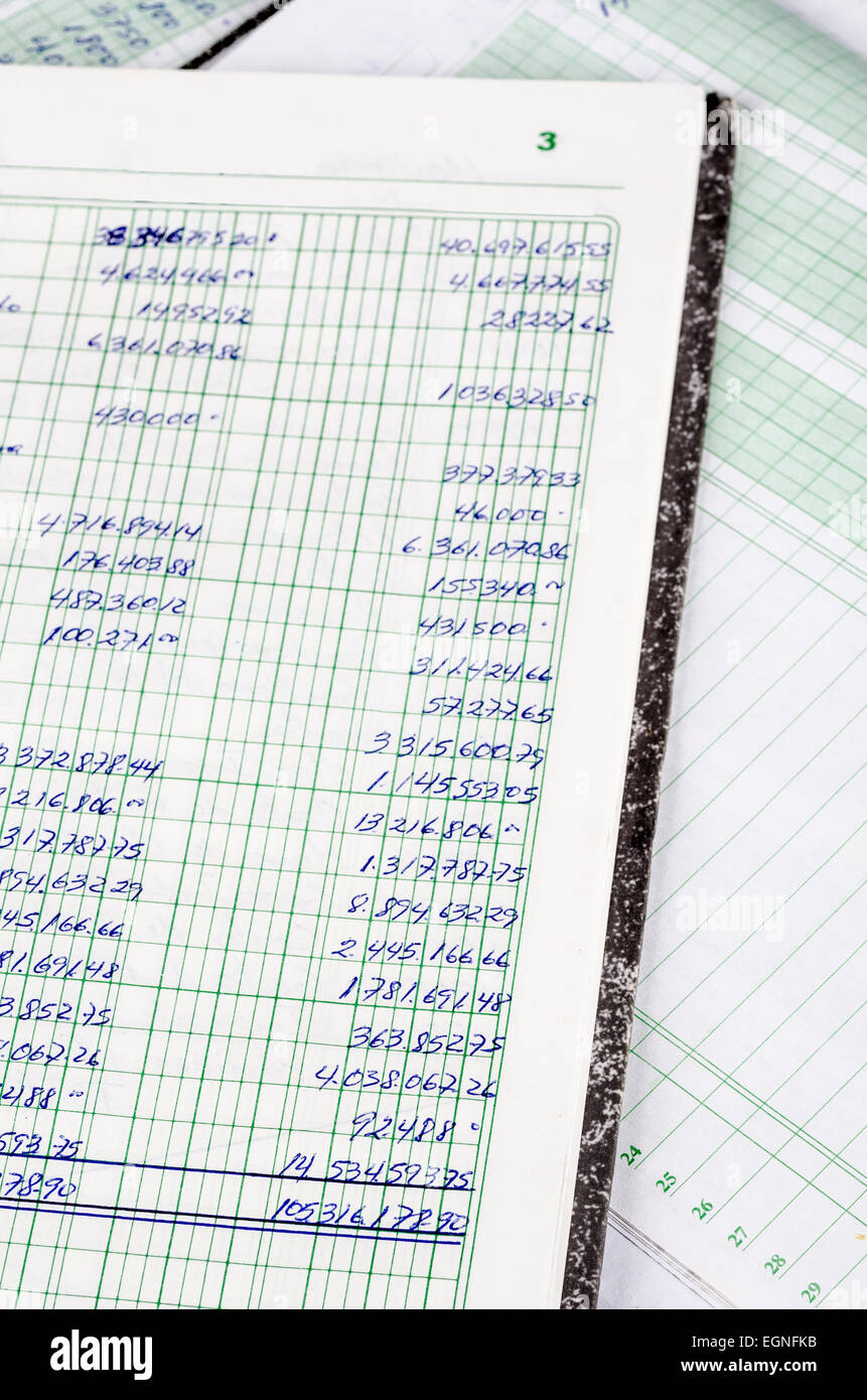 Handwritten Numbers Ledger High Resolution Stock Photography and Images ...