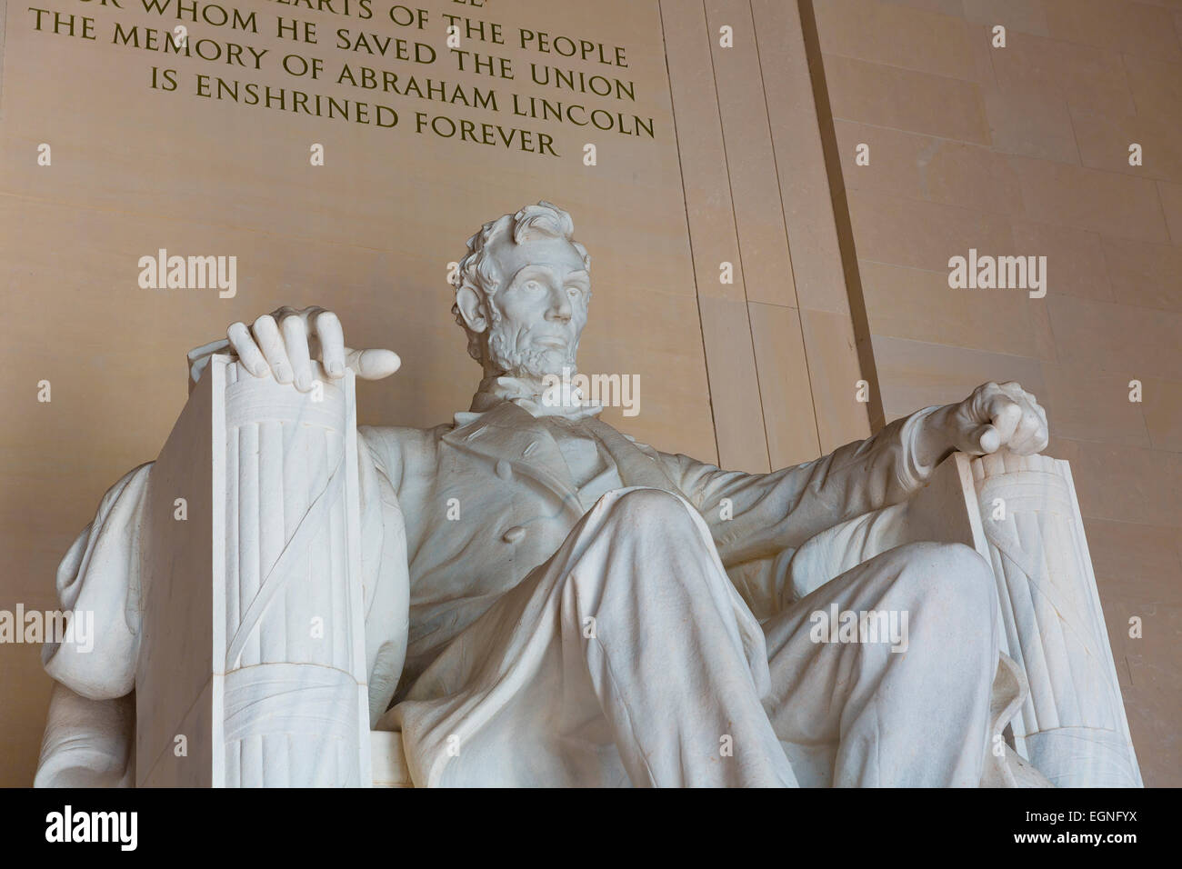 Abraham Lincoln Memorial building Washington DC US USA Stock Photo - Alamy