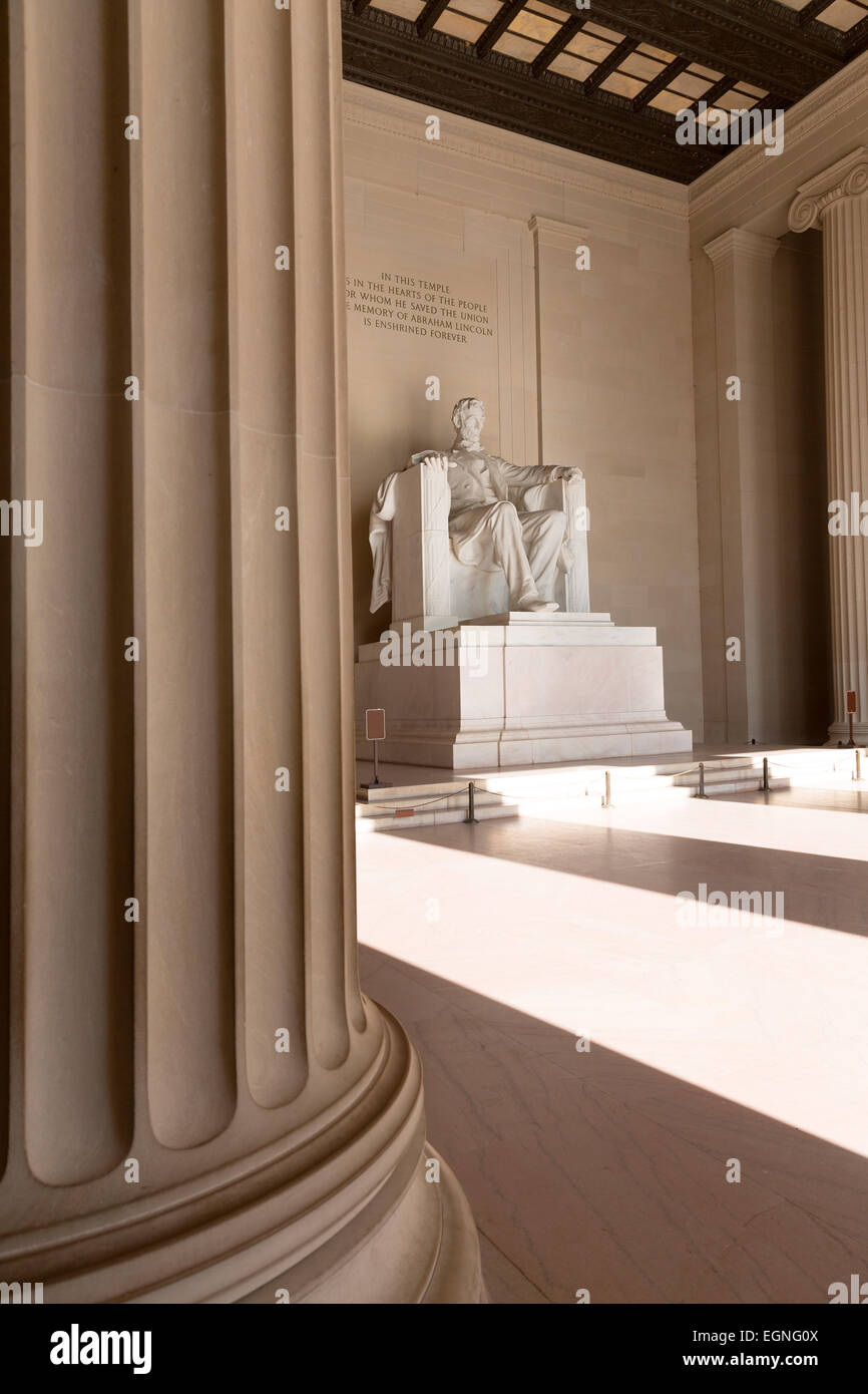 Abraham Lincoln Memorial building Washington DC US USA Stock Photo - Alamy