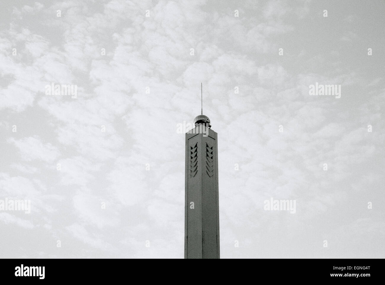 Islamic mosque minaret in Surabaya in Java in Indonesia in Southeast ...