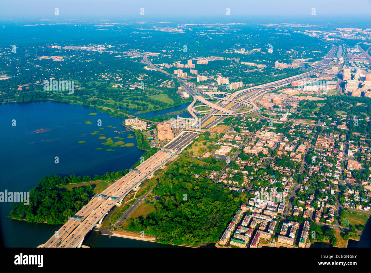 Washington DC aerial view in USA United states Stock Photo - Alamy