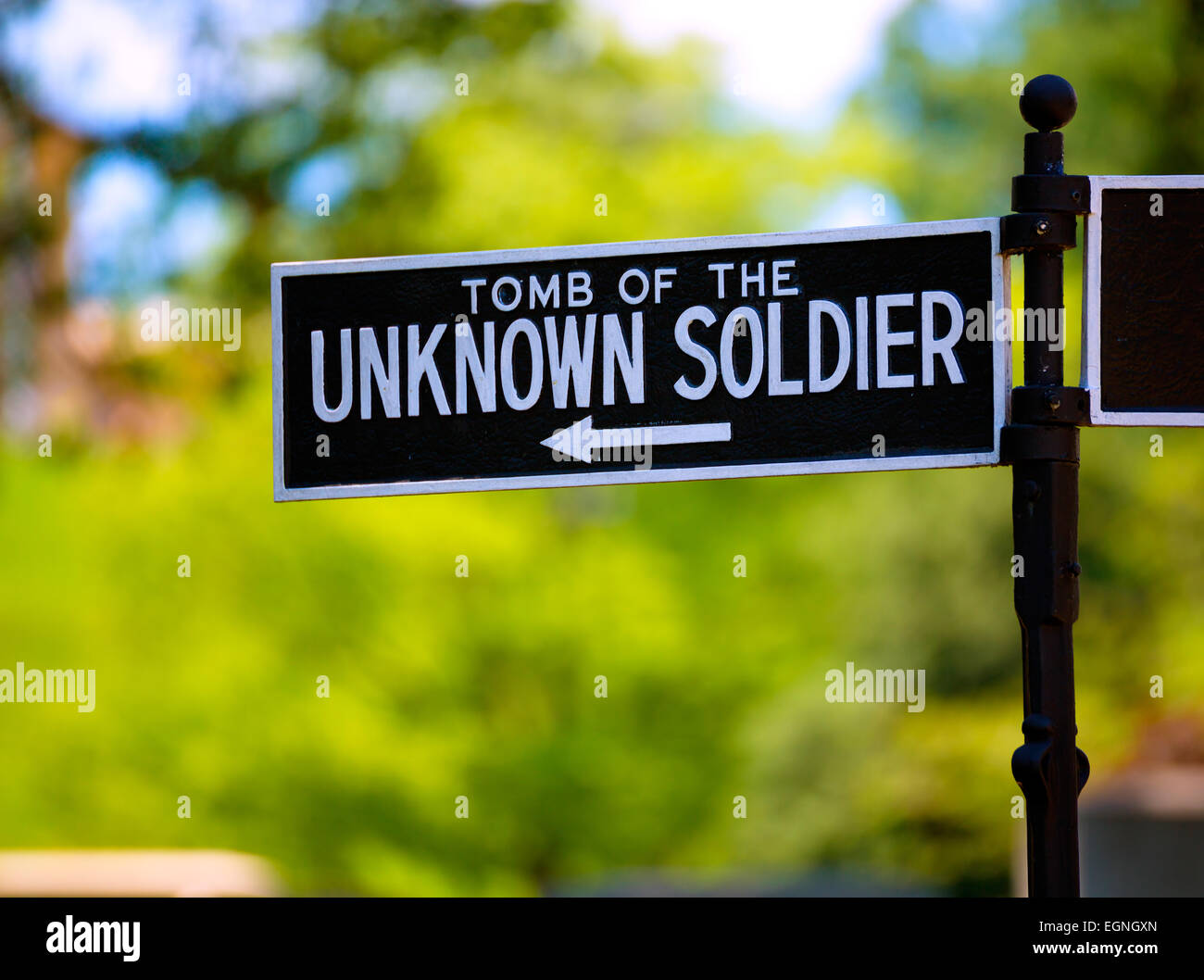 Arlington National Cemetery Unknown soldier sign Virginia VA near ...