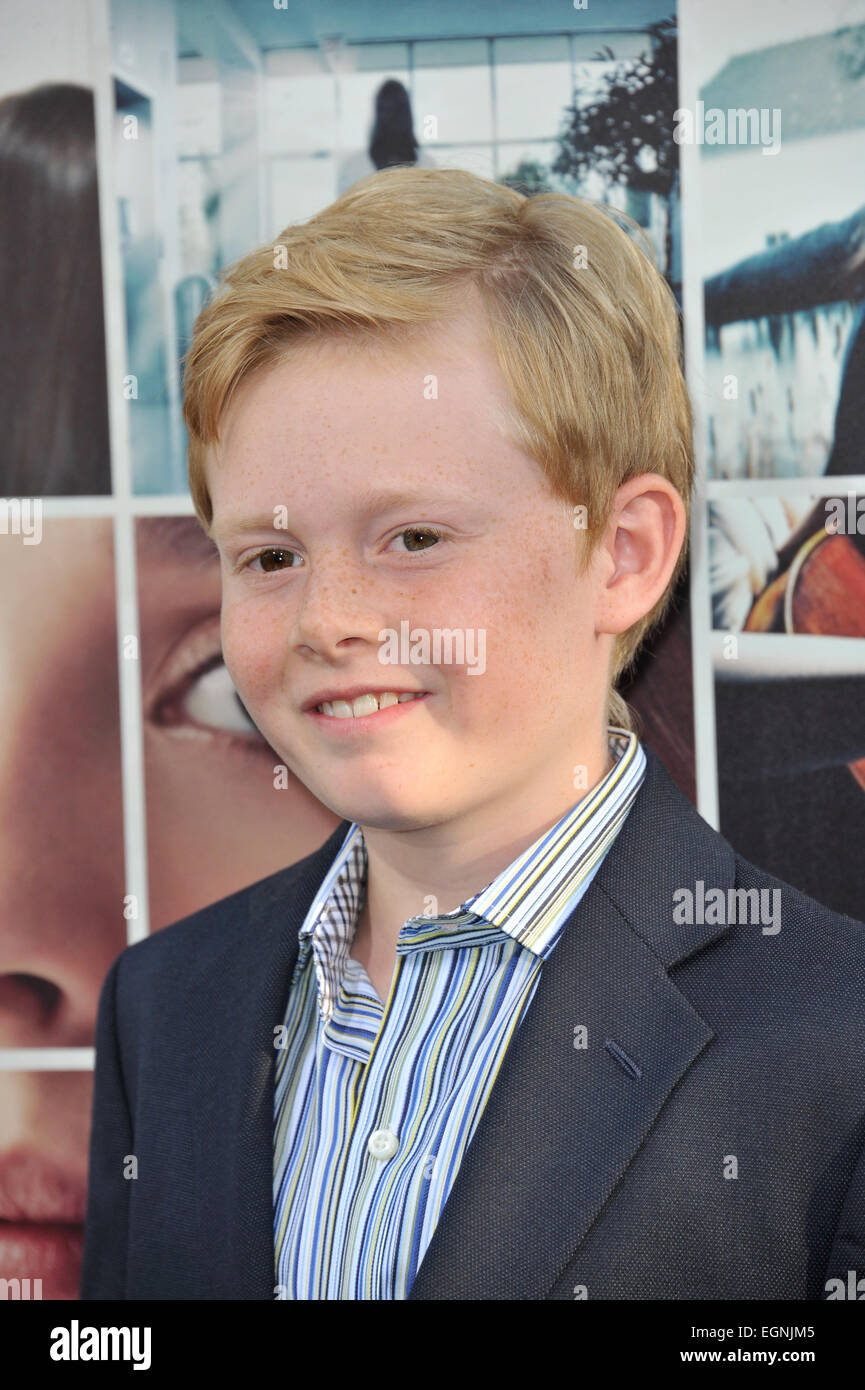 LOS ANGELES, CA - AUGUST 20, 2014: Jakob Davies at the world premiere ...