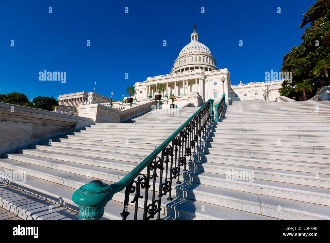 Capitol building Washington DC sunlight day USA US congress Stock Photo ...