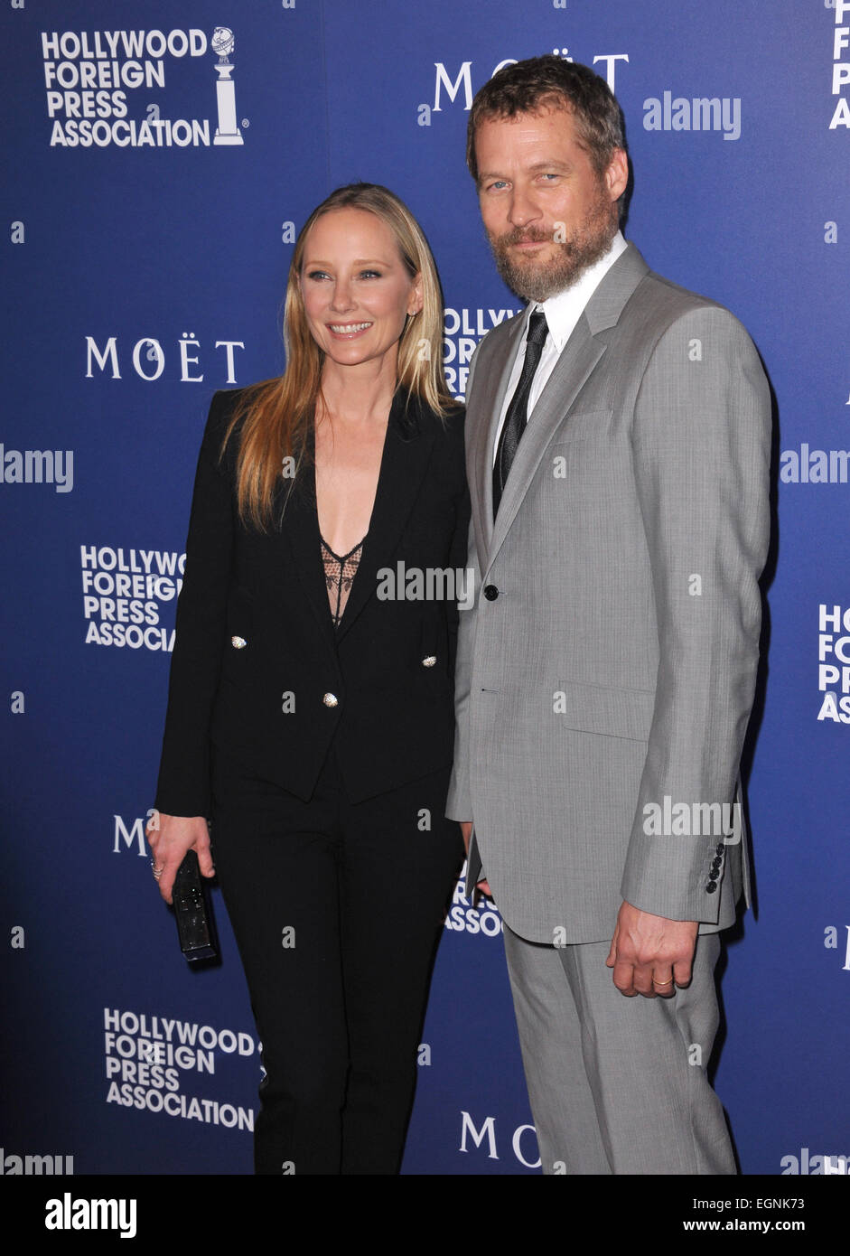 BEVERLY HILLS, CA - AUGUST 14, 2014: Anne Heche & boyfriend James ...