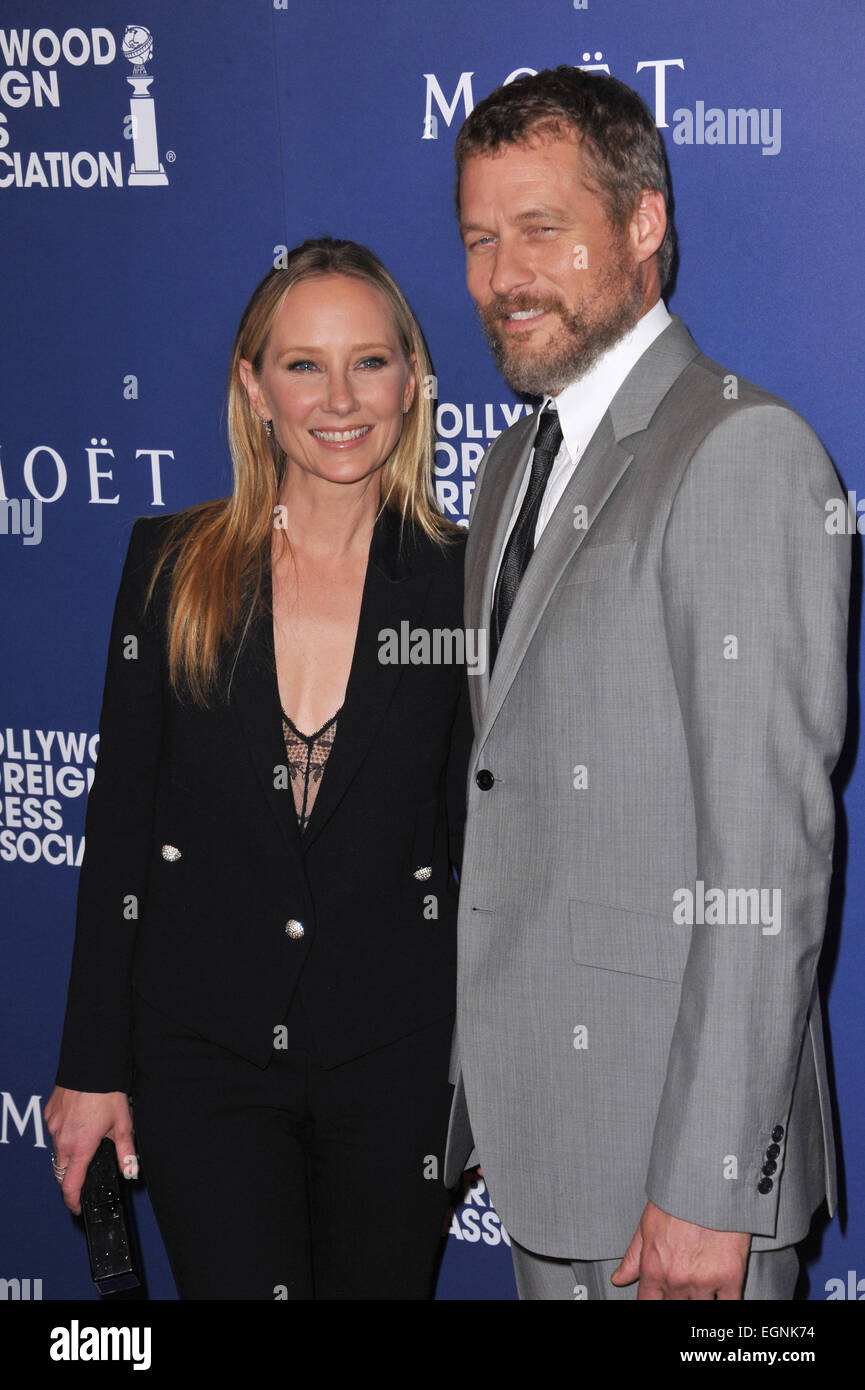 BEVERLY HILLS, CA - AUGUST 14, 2014: Anne Heche & boyfriend James ...