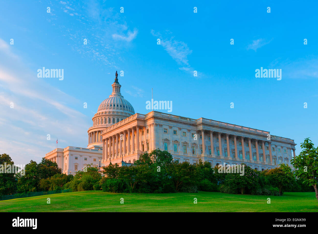Capitol building Washington DC sunlight USA US congress Stock Photo - Alamy