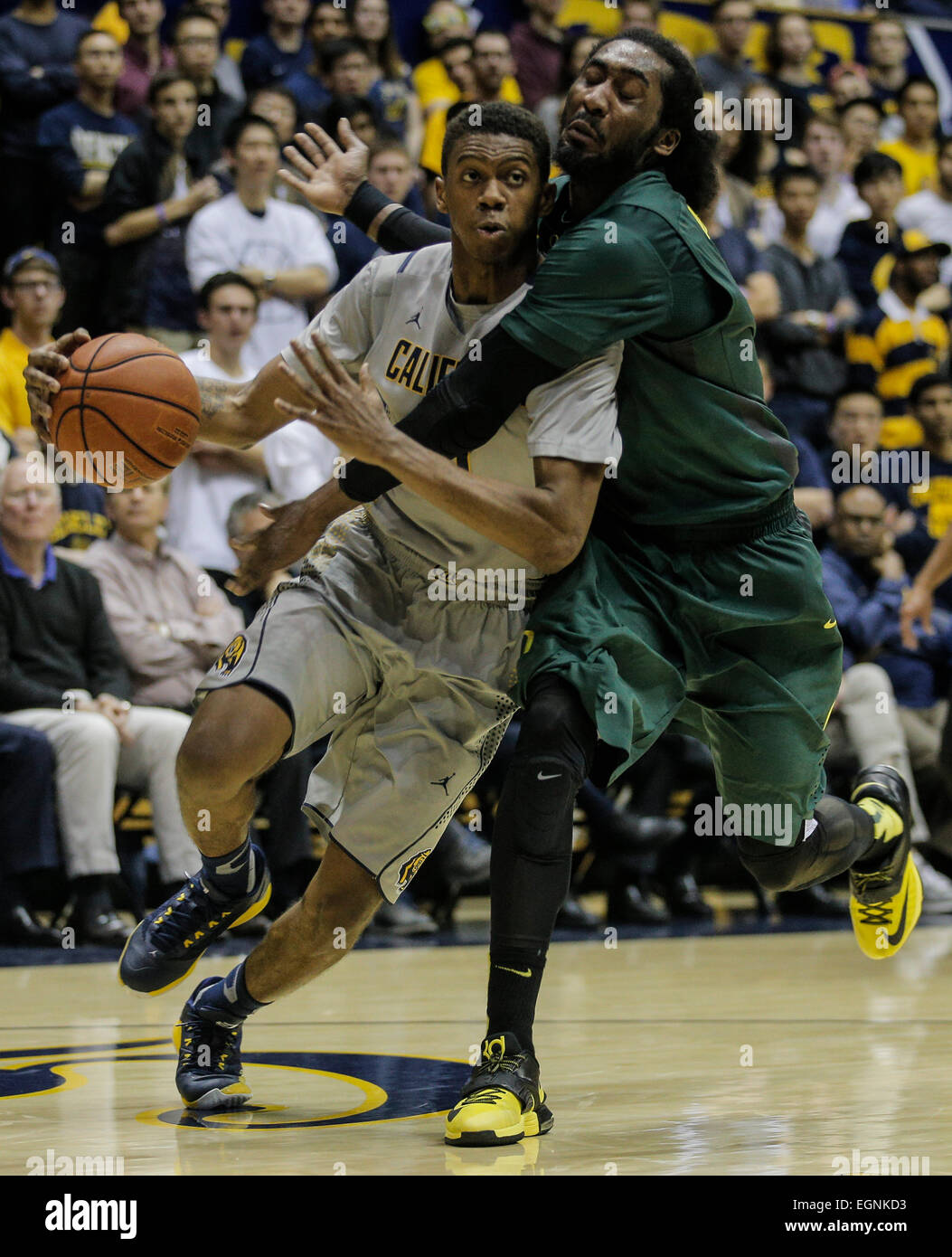 Berkeley USA CA. 25th Feb, 2014. California G # 3 Tyrone Wallace drive ...