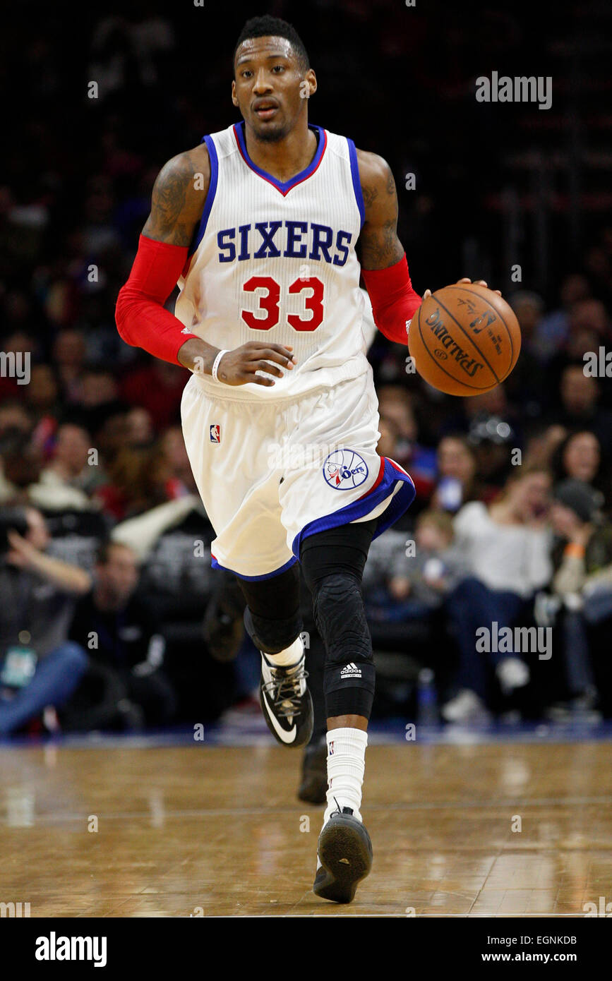 February 27, 2015: Philadelphia 76ers forward Robert Covington (33) in ...