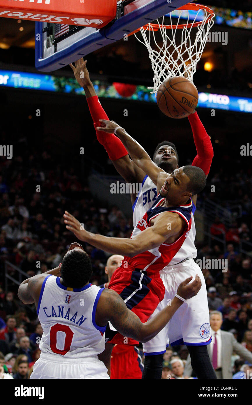 February 27, 2015: Washington Wizards guard Ramon Sessions (7) reacts ...