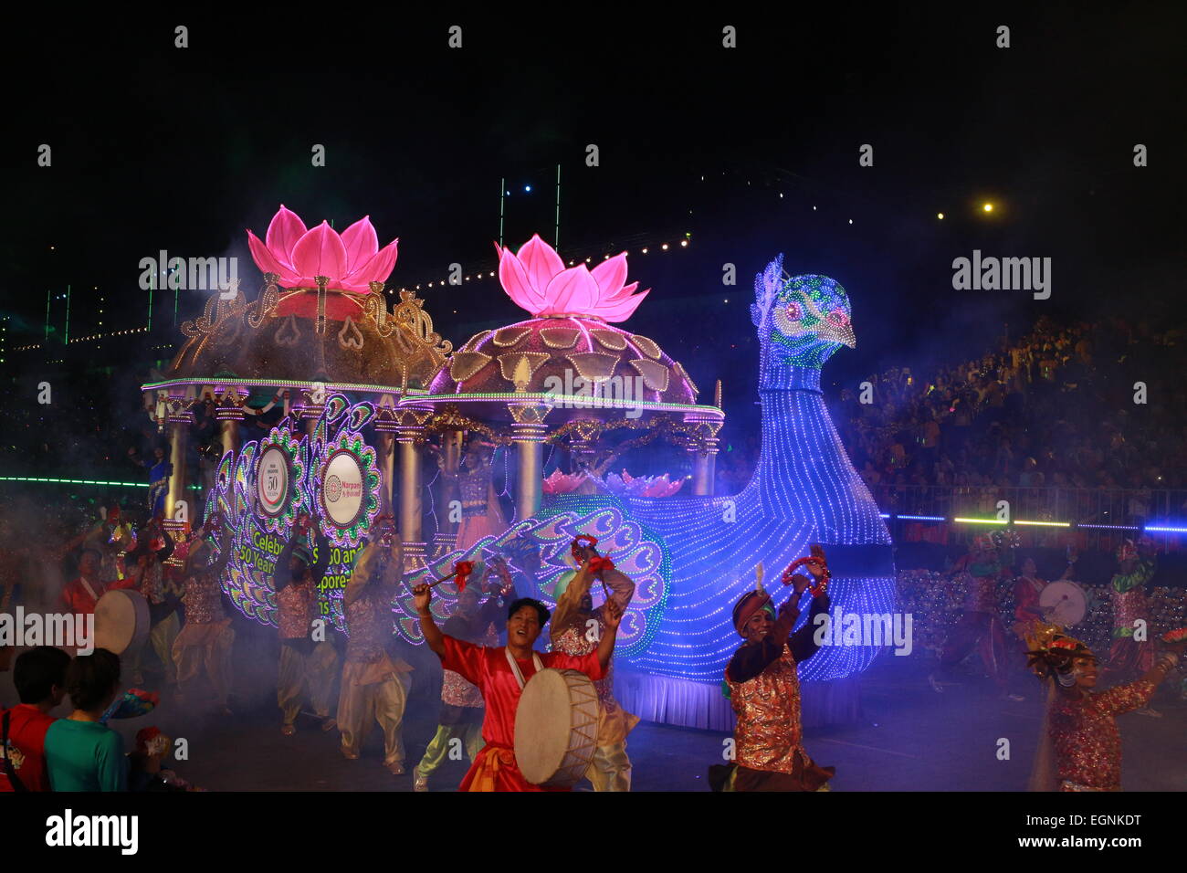 Singapore. 28th Feb, 2015. A float parades during the 2015 Chingay at ...