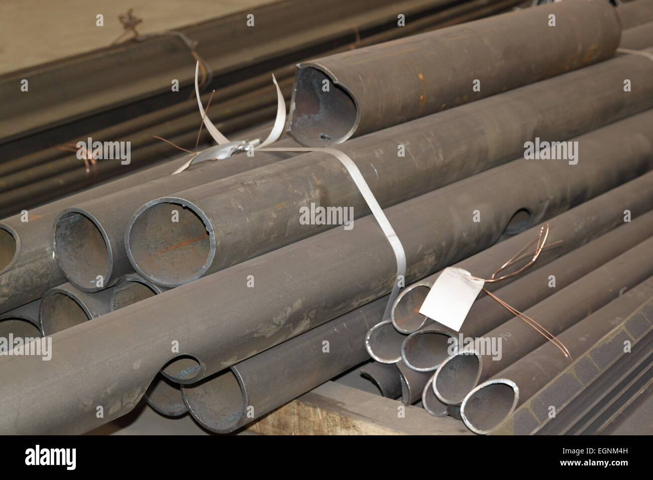 Metal profiles pipe foundation for building structures, steel Stock ...