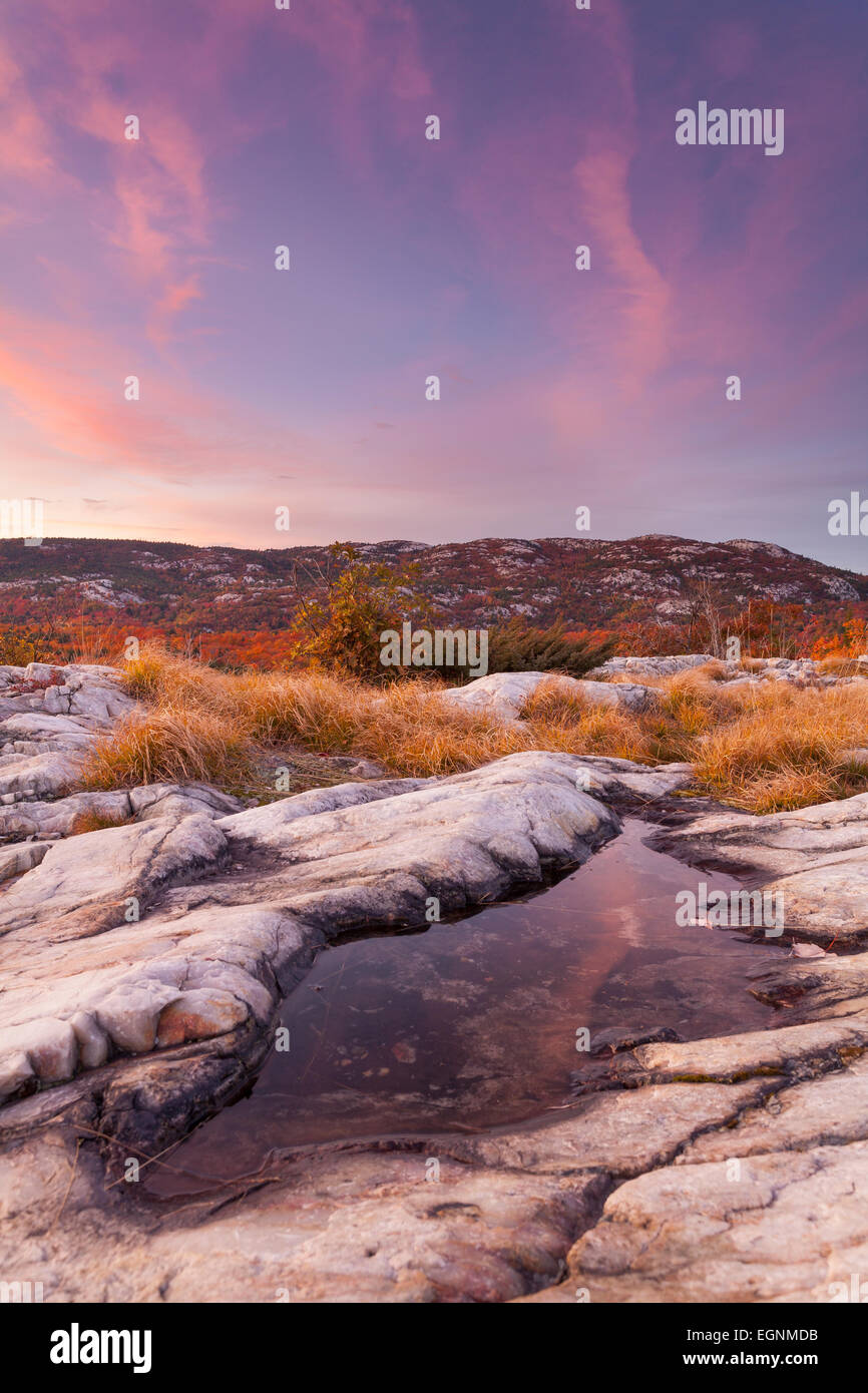 Spectacular fall colours and a small pool of water. Killarney ...