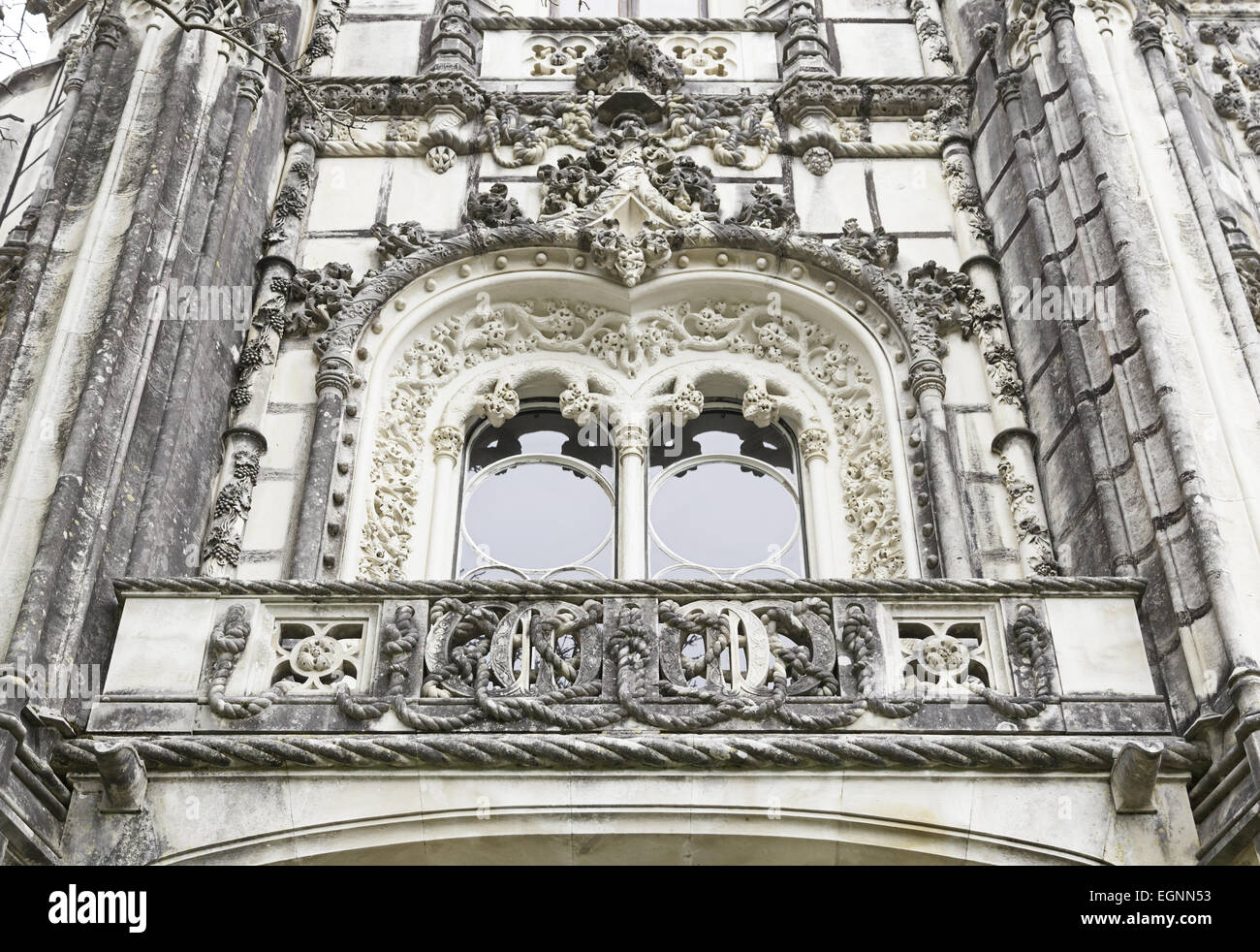Typical window of Portugal, detail of an ancient monument in Portugal ...