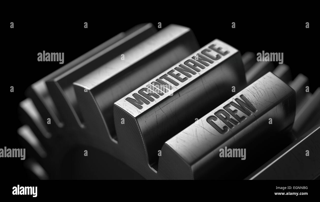 Maintenance Crew on the Metal Gears Stock Photo - Alamy