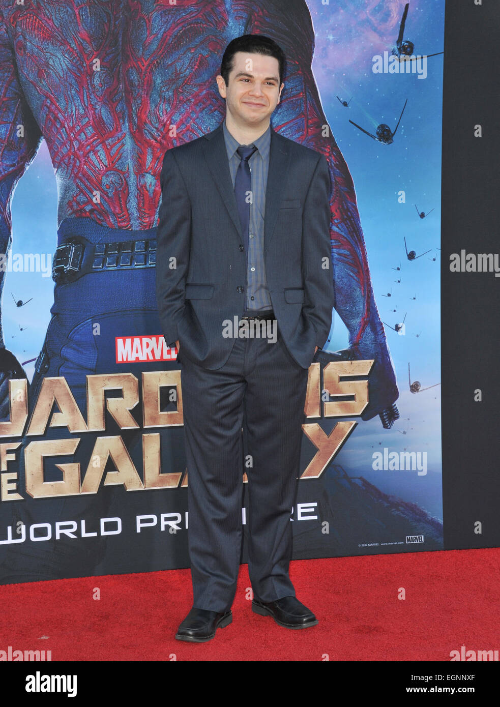 LOS ANGELES, CA - JULY 21, 2014: Samm Levine at the world premiere of ...