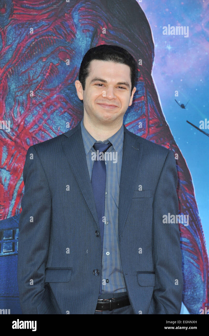 LOS ANGELES, CA - JULY 21, 2014: Samm Levine at the world premiere of ...