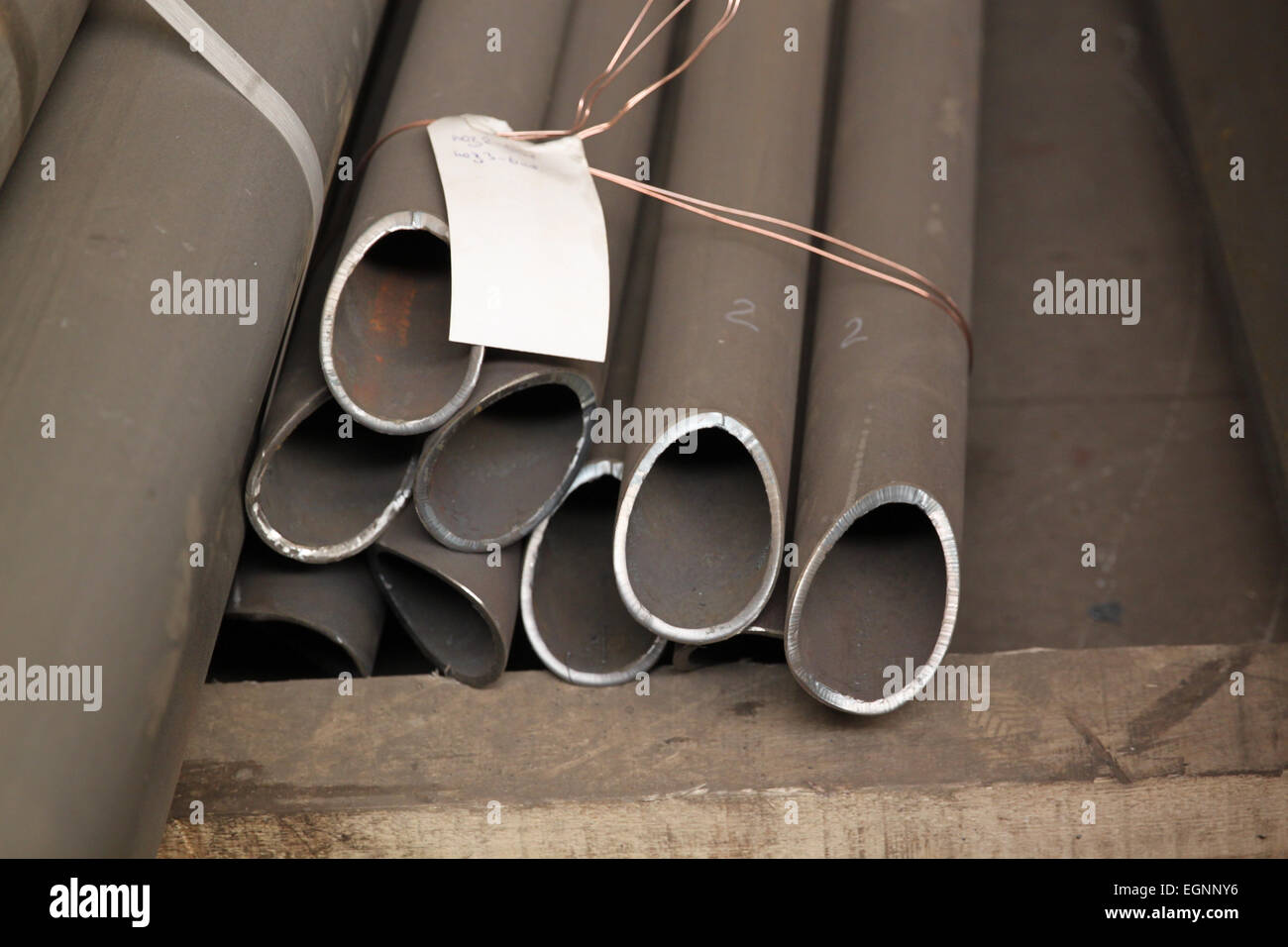 Metal profiles pipe foundation for building structures, steel Stock ...