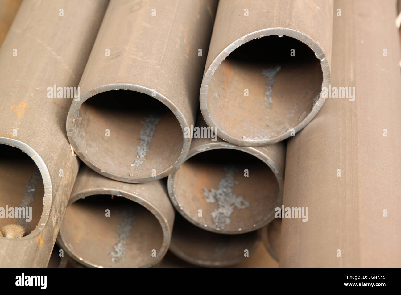 Metal profiles pipe foundation for building structures, steel Stock ...