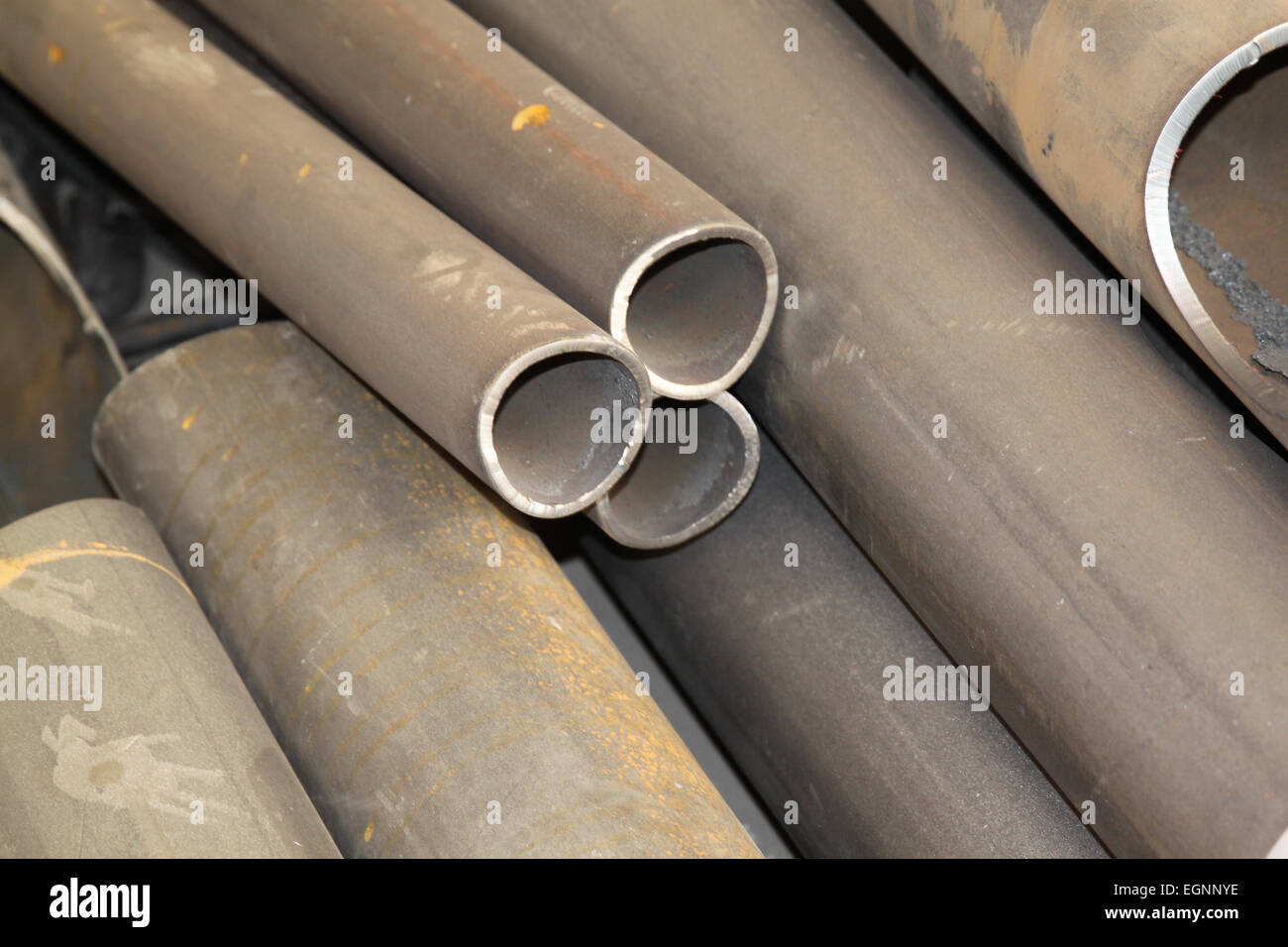 Metal profiles pipe foundation for building structures, steel Stock ...