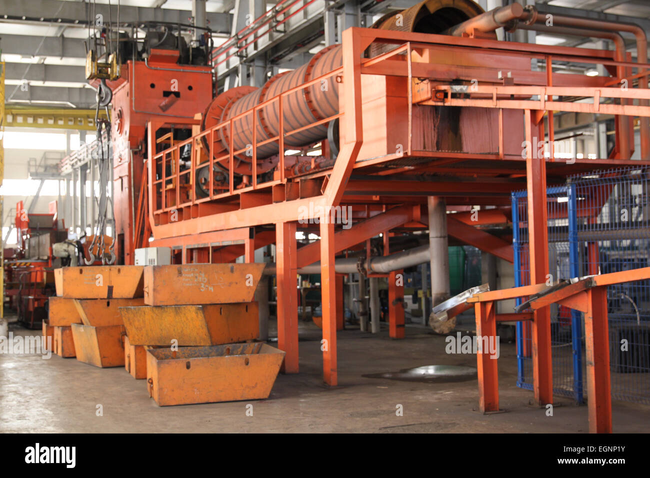 perspective view of a production line for the production of grinding ...