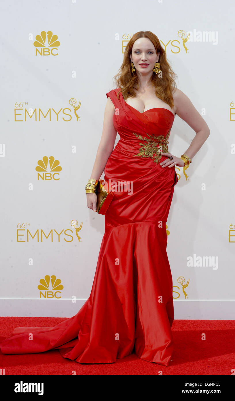Christina hendricks emmy 66th hi-res stock photography and images - Alamy