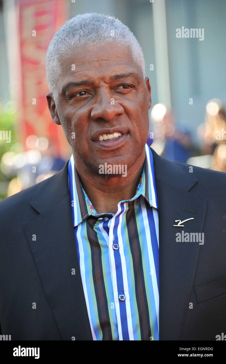 LOS ANGELES, CA - JULY 16, 2014: Former NBA star Julius Erving, aka "Dr ...
