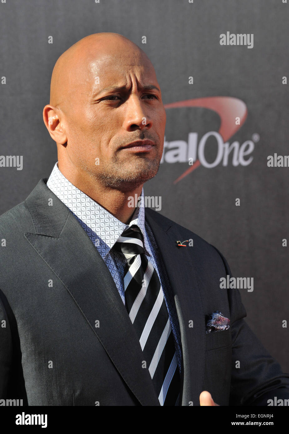 LOS ANGELES, CA - JULY 16, 2014: Actor Dwayne Johnson, aka "The Rock ...