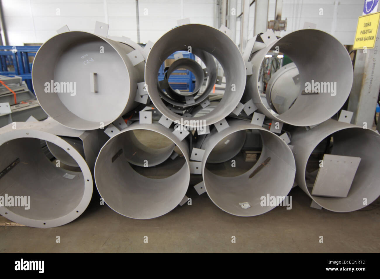 Metal profiles pipe foundation for building structures, steel Stock ...
