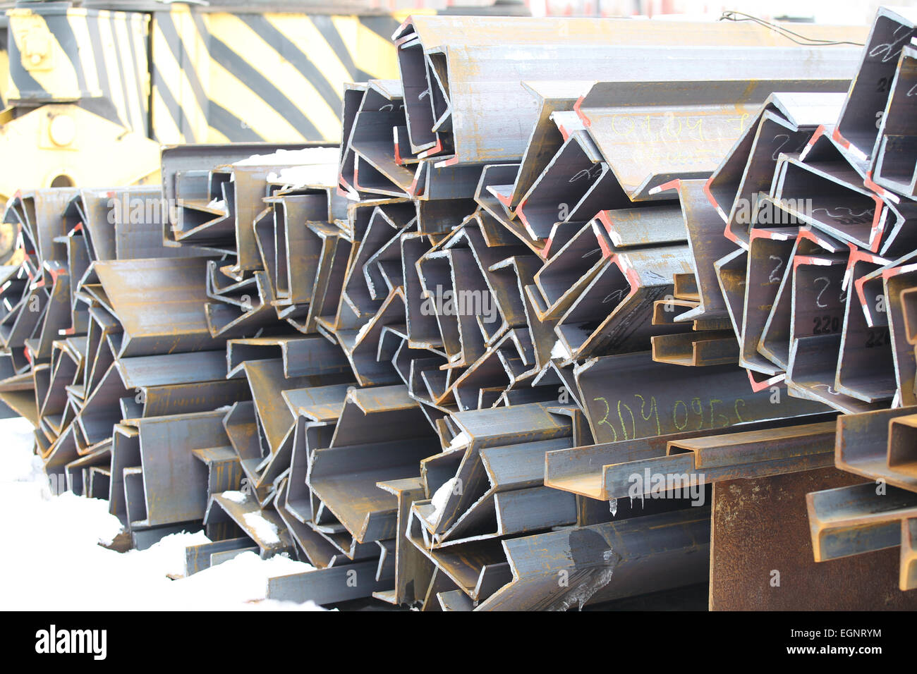 metal profile channel for use in structures, warehouse Stock Photo - Alamy