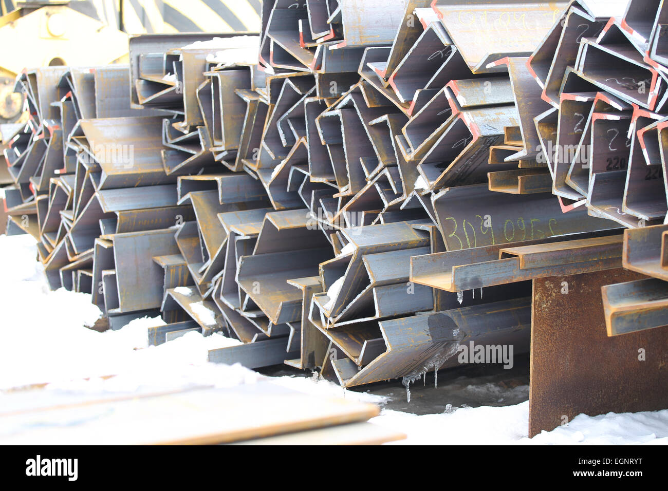 metal profile channel for use in structures, warehouse Stock Photo - Alamy