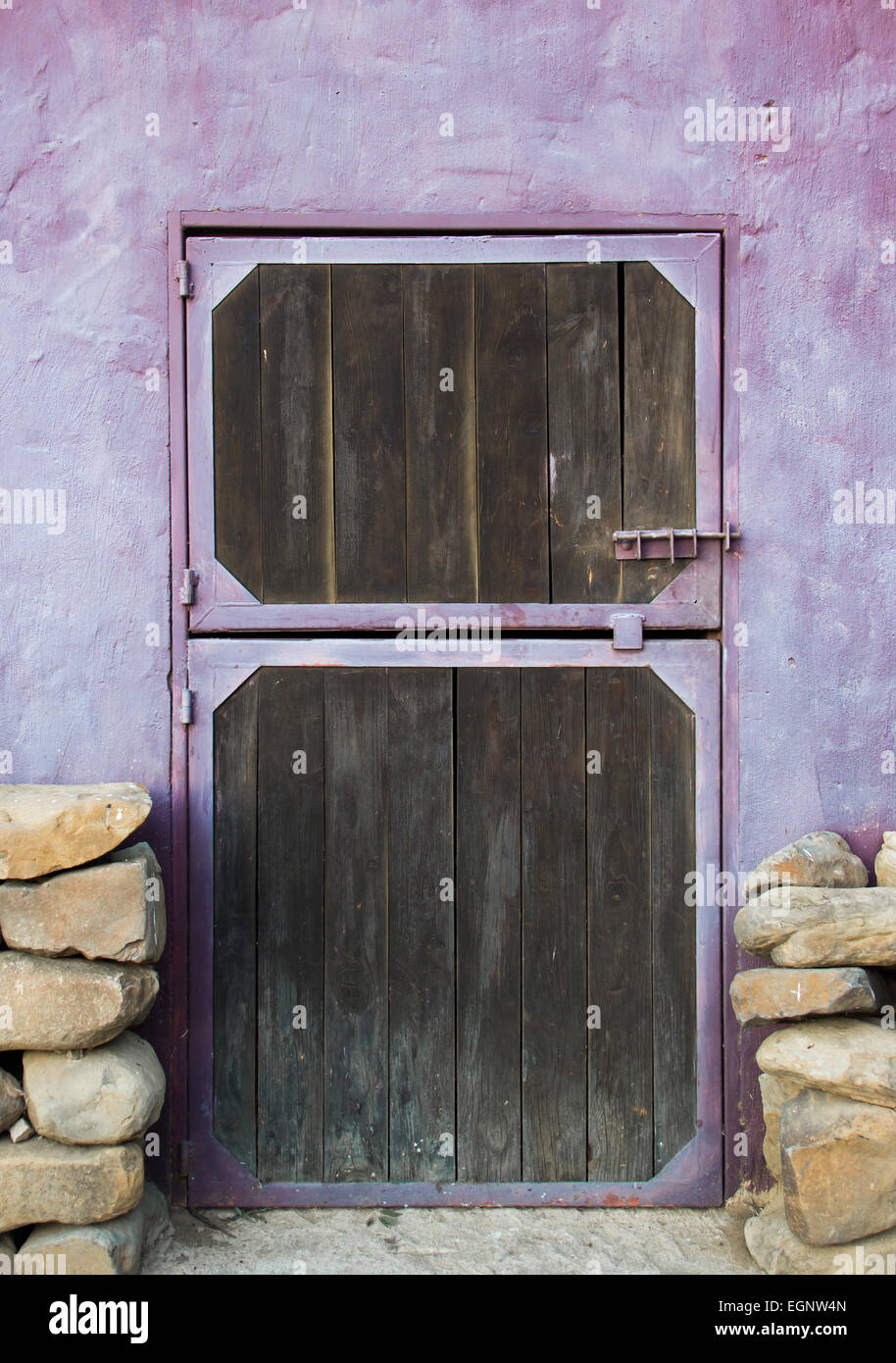Purple Stable Door Stock Photo - Alamy