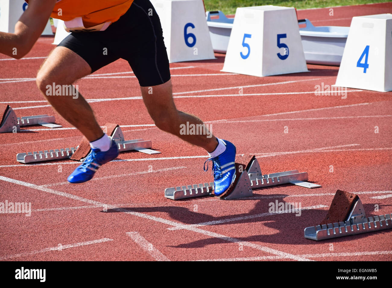 Runner at the starting line Stock Photo - Alamy Runner at the starting line Stock Photo - Alamy