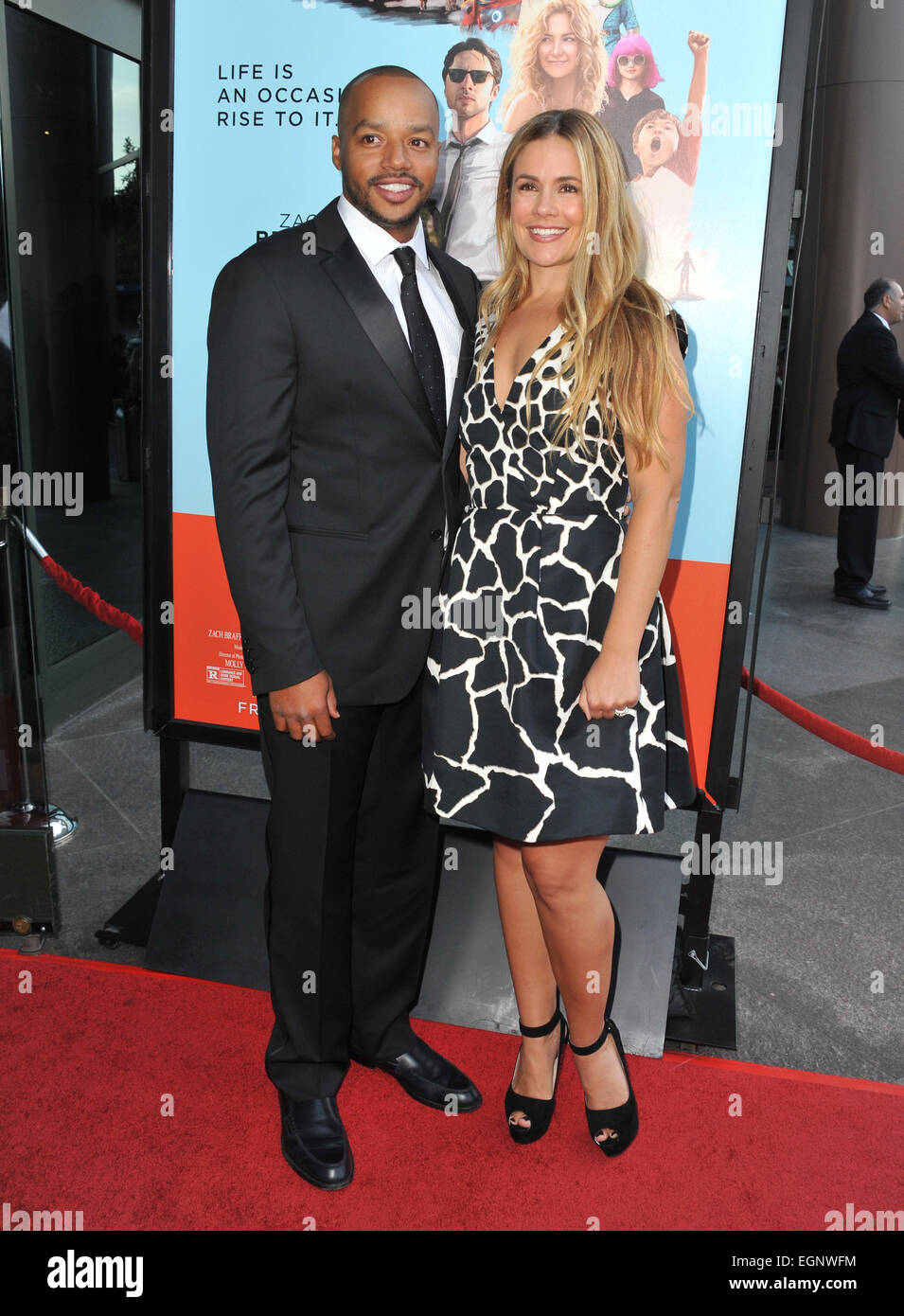 LOS ANGELES, CA - JUNE 23, 2014: Donald Faison & wife Cacee Cobb at the ...