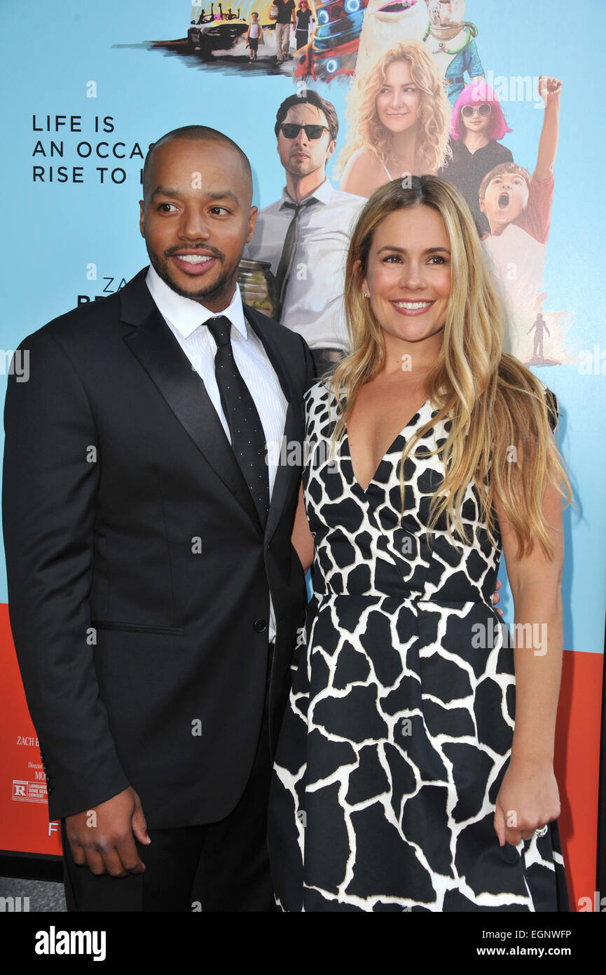 LOS ANGELES, CA - JUNE 23, 2014: Donald Faison & wife Cacee Cobb at the ...