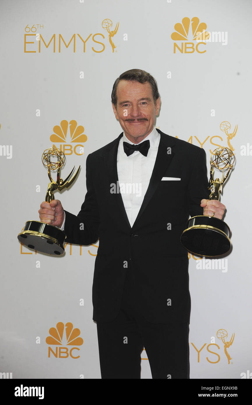 66th Annual Primetime Emmy Awards Press Room Featuring: Bryan Cranston ...