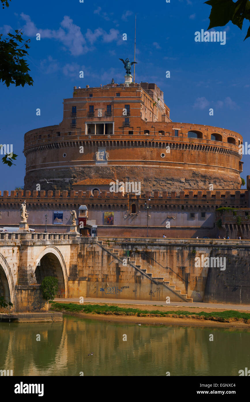 Sant Angelo Castle, Sant Angelo Bridge, River Tiber, Sant Angelo Castel, Mausoleum of Hadrian ...