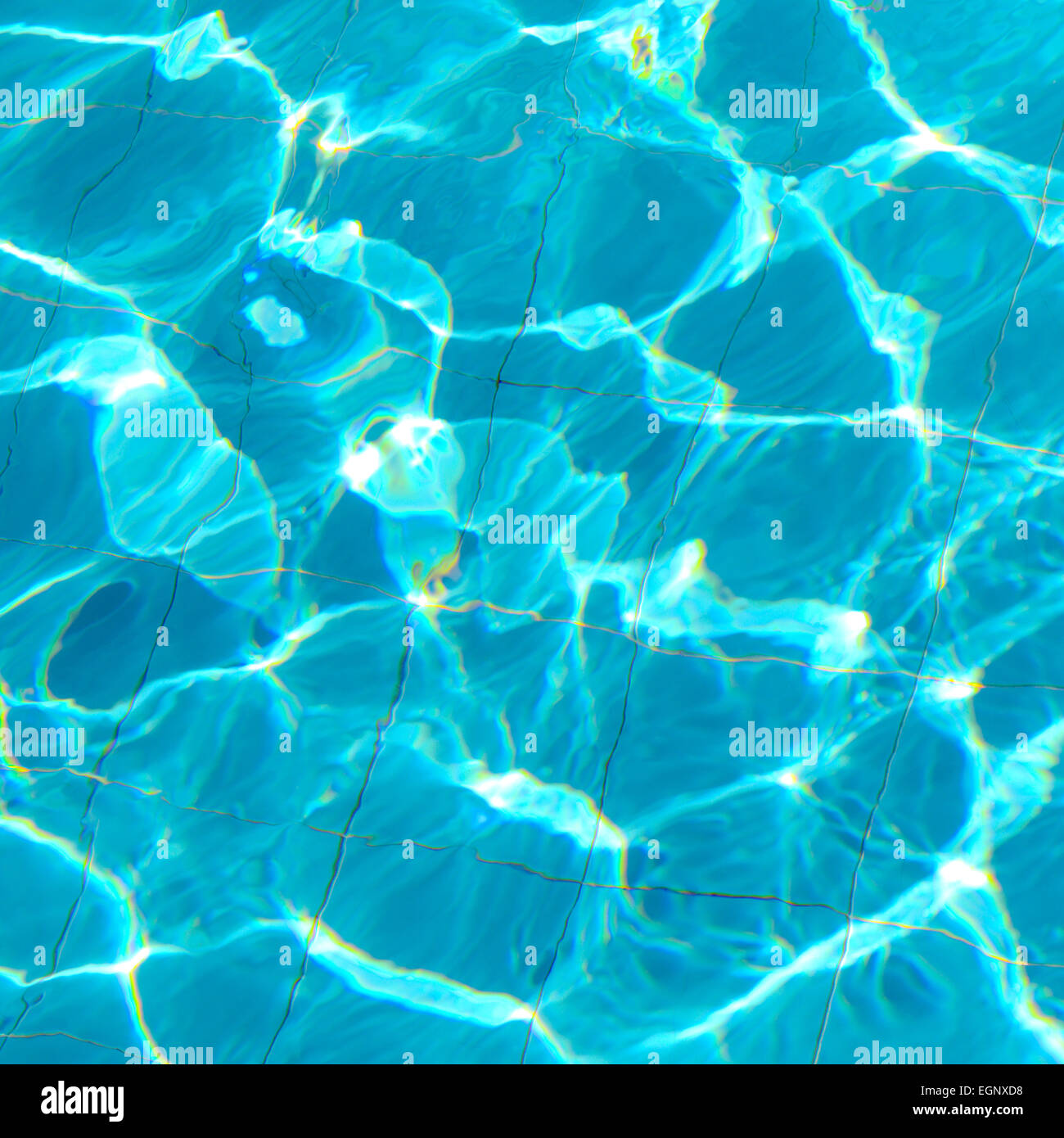Swimming pool blue water and sunlight reflection effect Stock Photo - Alamy