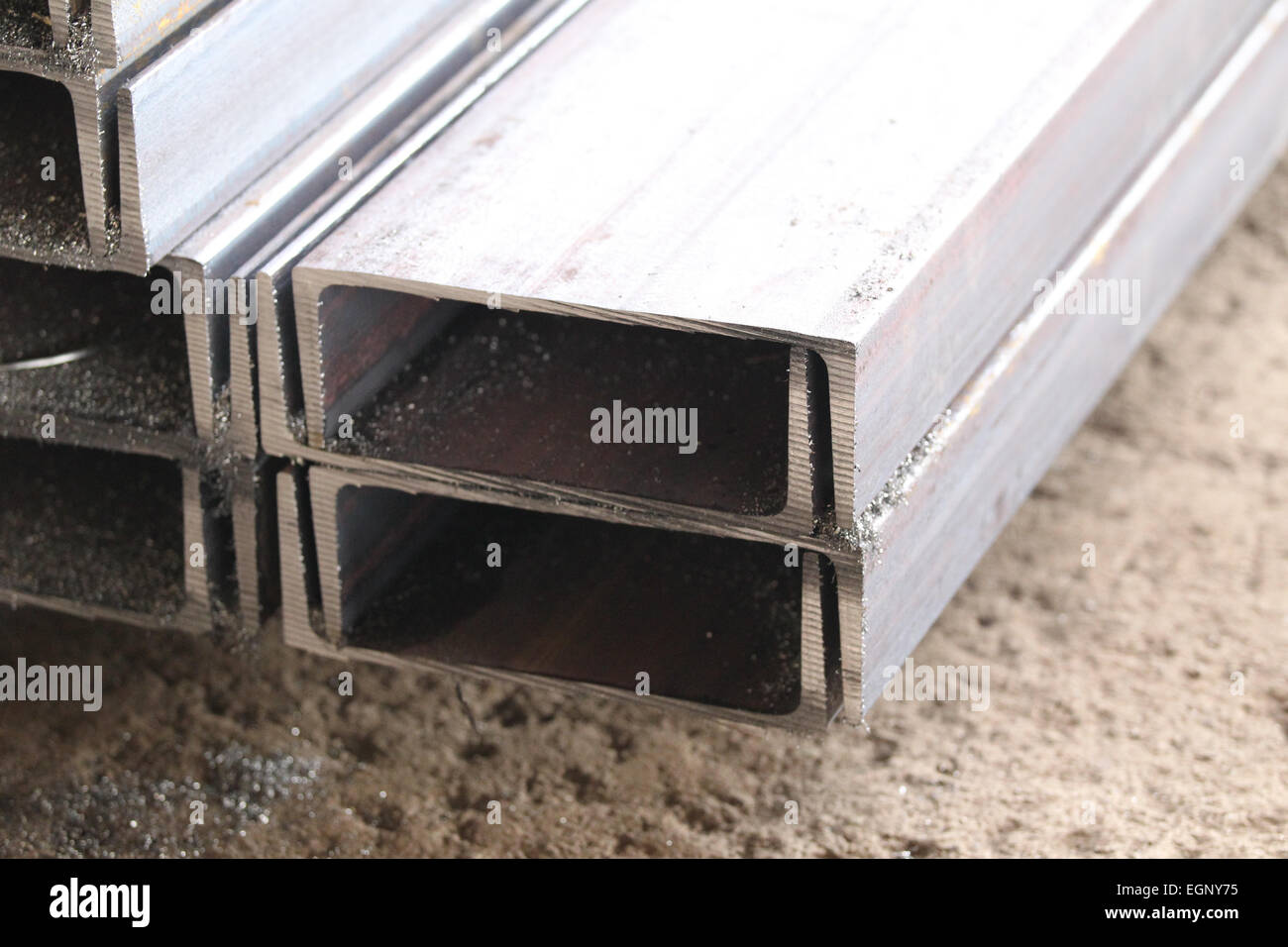 metal profile channel for use in structures, warehouse Stock Photo - Alamy
