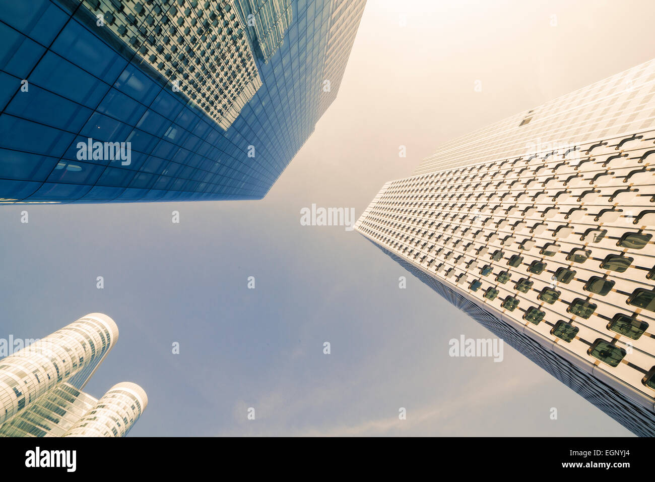 Wide Lens View of Modern Buildings. Business Concept Stock Photo - Alamy