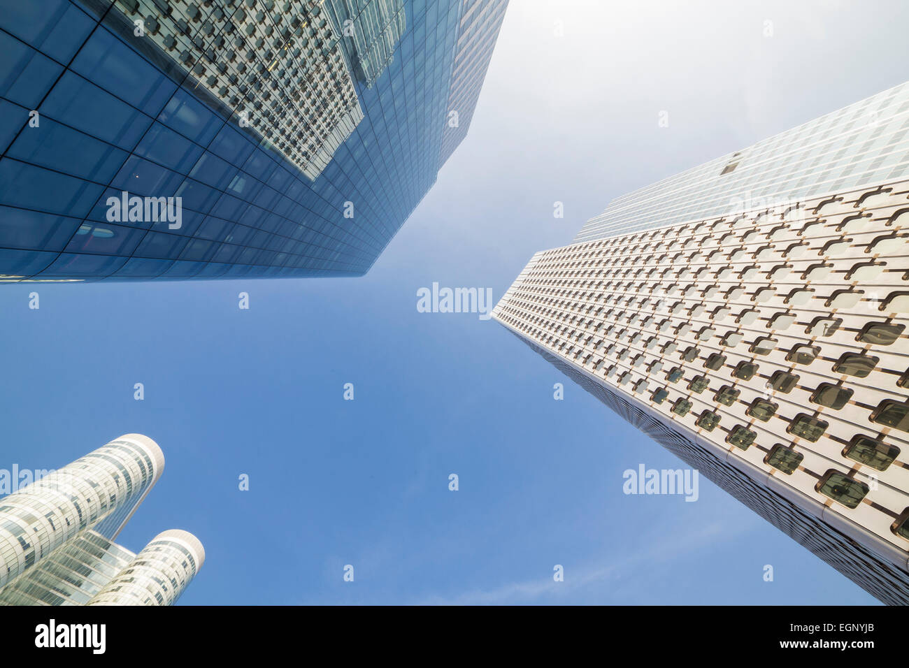 Wide Lens View of Modern Buildings. Business Concept Stock Photo - Alamy