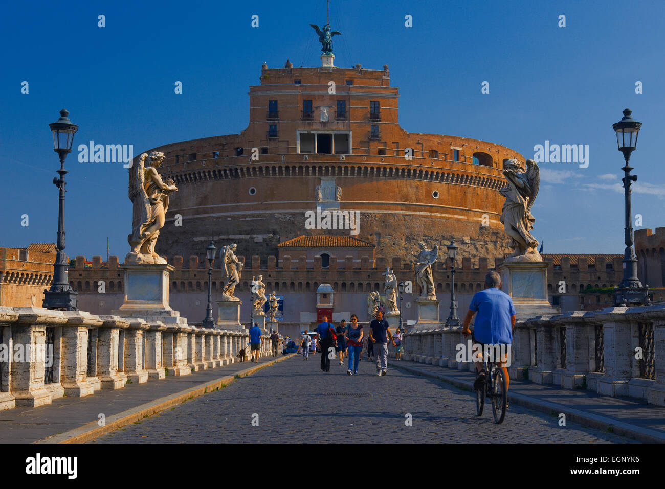Sant Angelo Castle, Sant Angelo Bridge, Sant Angelo Castel, Mausoleum of Hadrian, Rome, Lazio ...